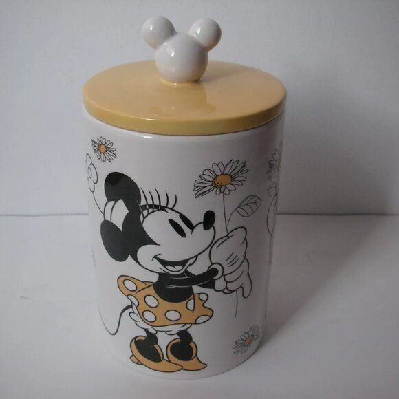 Disney | Kitchen | Disney Minnie Mickey Mouse Canister Yellow Sunflower ...